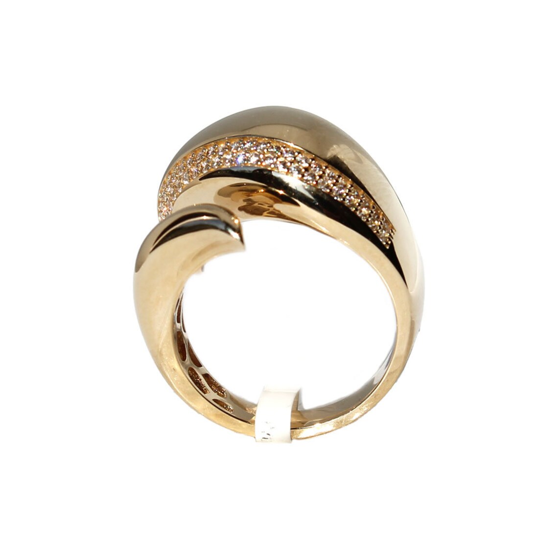 14K Solid Gold , Open Dome Ring, Double Dome Ring, Gold Bold Dome Band ...