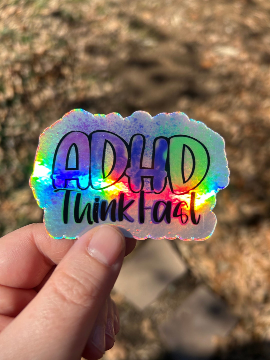 ADHD Bumper Sticker Think Fast Decal, Hot Mess Mother Gift, Humorous ...