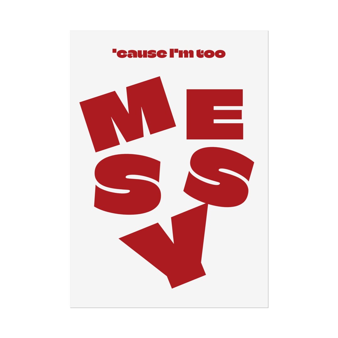 Poster - Messy Lyrics Print - Etsy