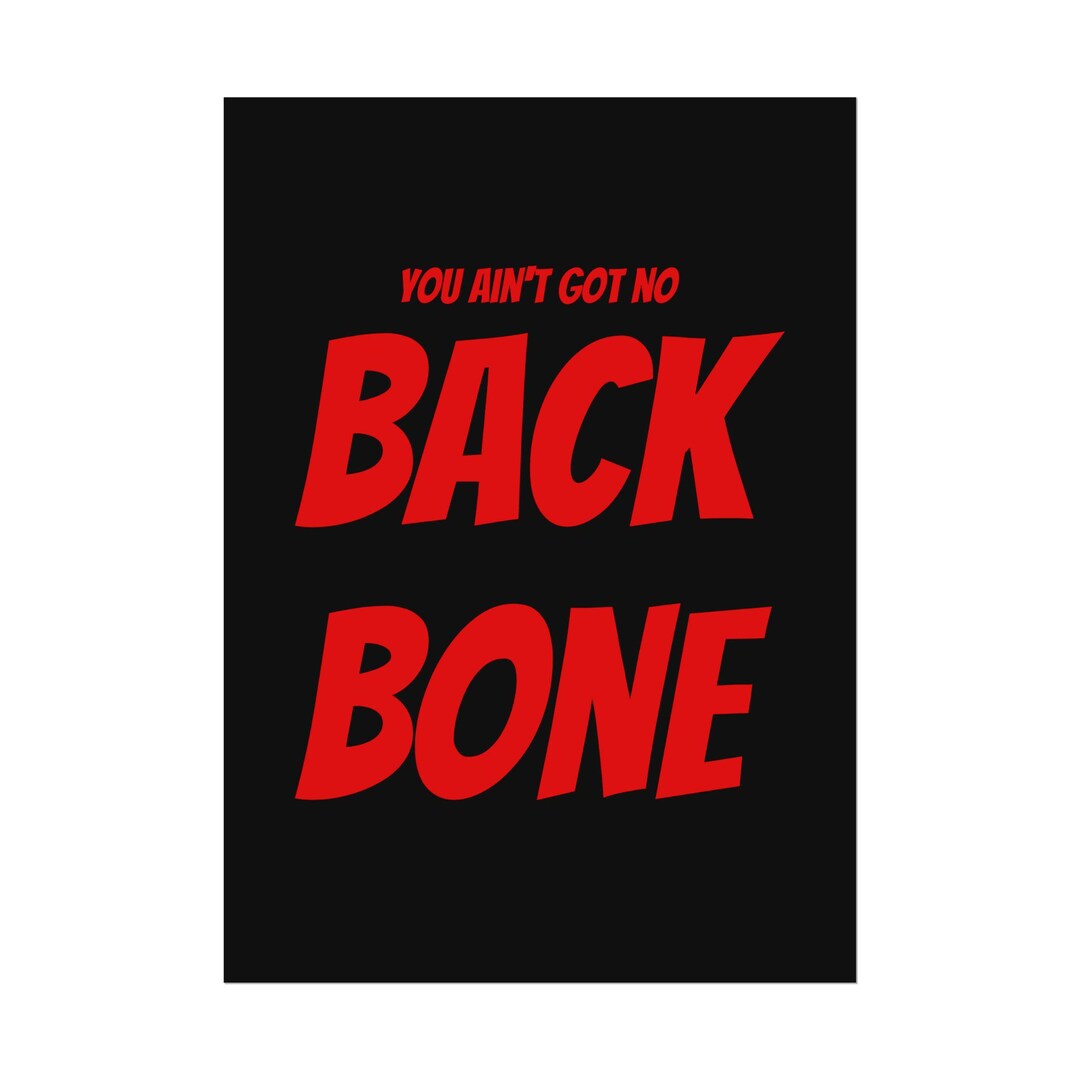 Poster Backbone Lyrics Print - Etsy