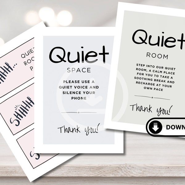 Quiet Please Sign - Etsy