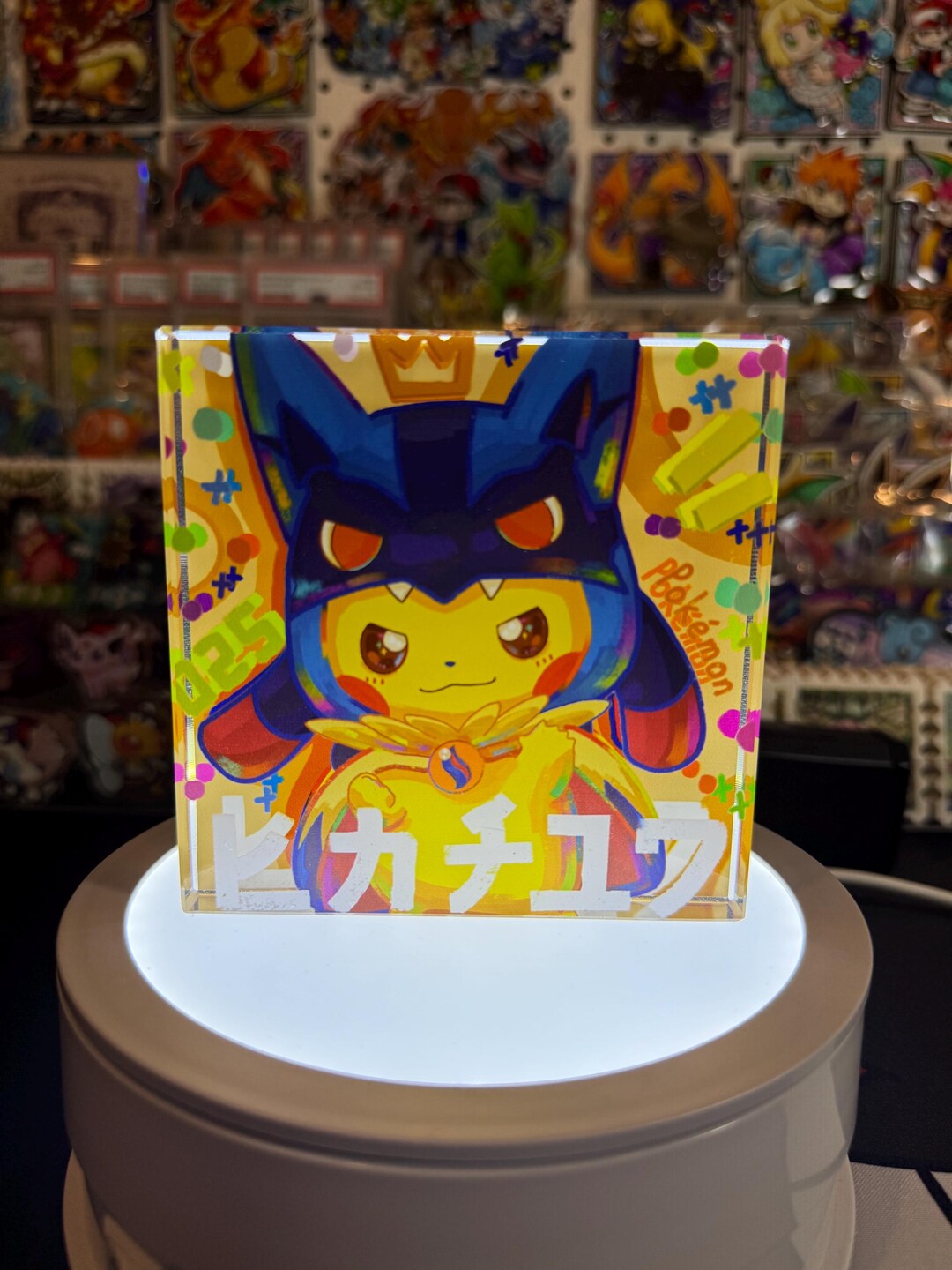Poncho Pikachu Custommade Pokemon Crystal Acrylic Block 10x10x1.5cm ...