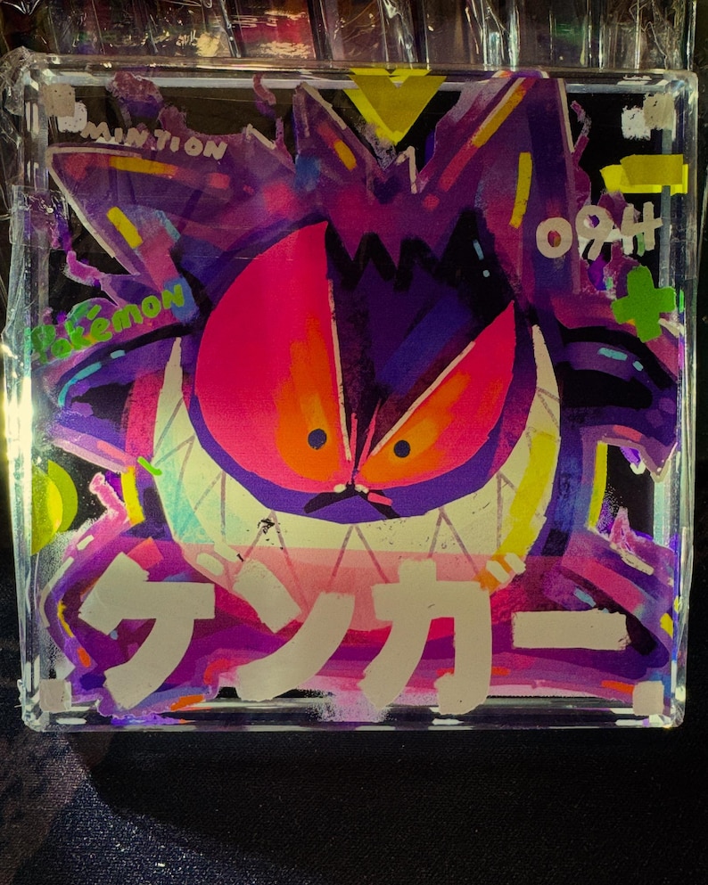 Pick Your Own Custommade Pokemon Crystal Acrylic Block 10x10x1.5cm-gift ...