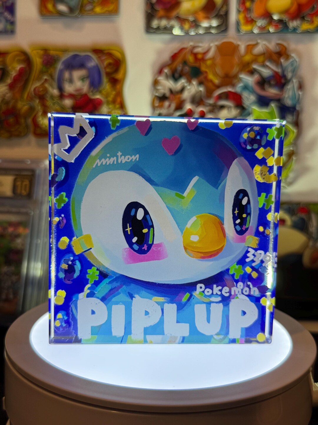 Piplup Custommade Pokemon Crystal Acrylic Block 10cmx10cmx1.5cm-gift ...