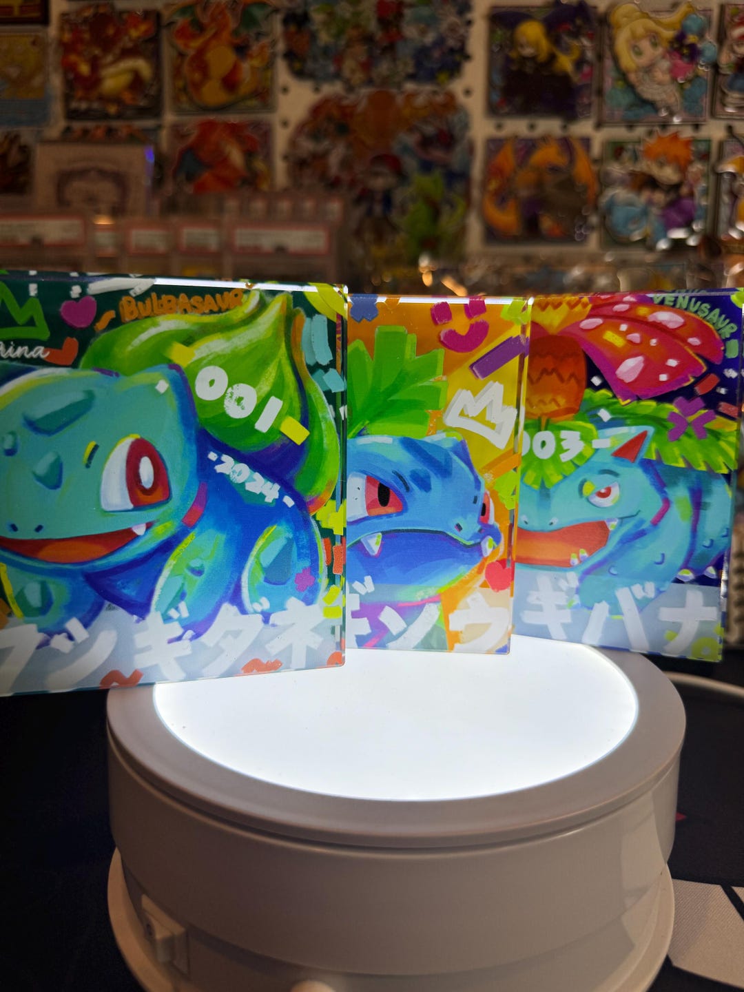 Bulbasaur Evolution Custommade Pokemon Crystal Acrylic Block 10x10x1 ...