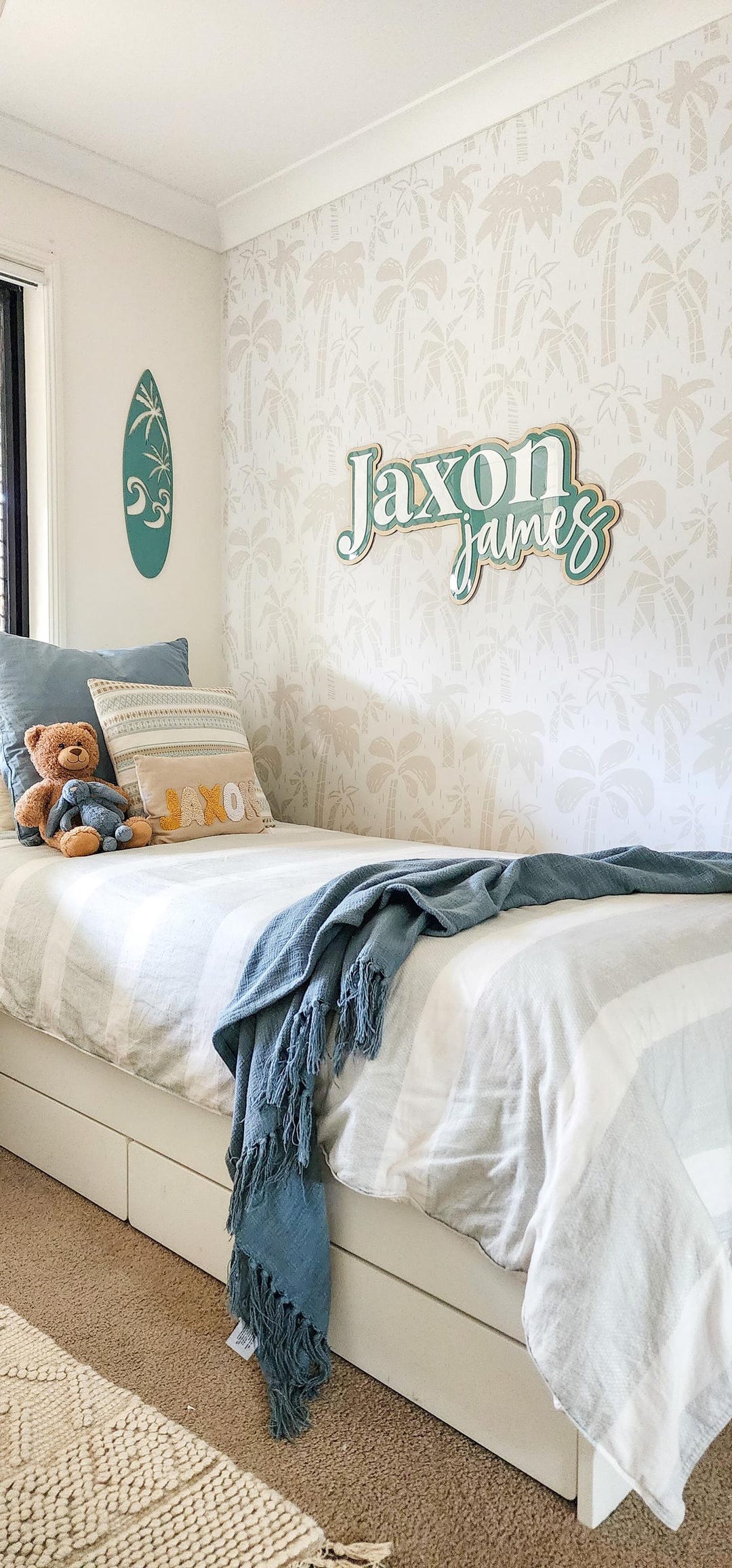 3 Layer Name Plaque - Timber Base - Etsy