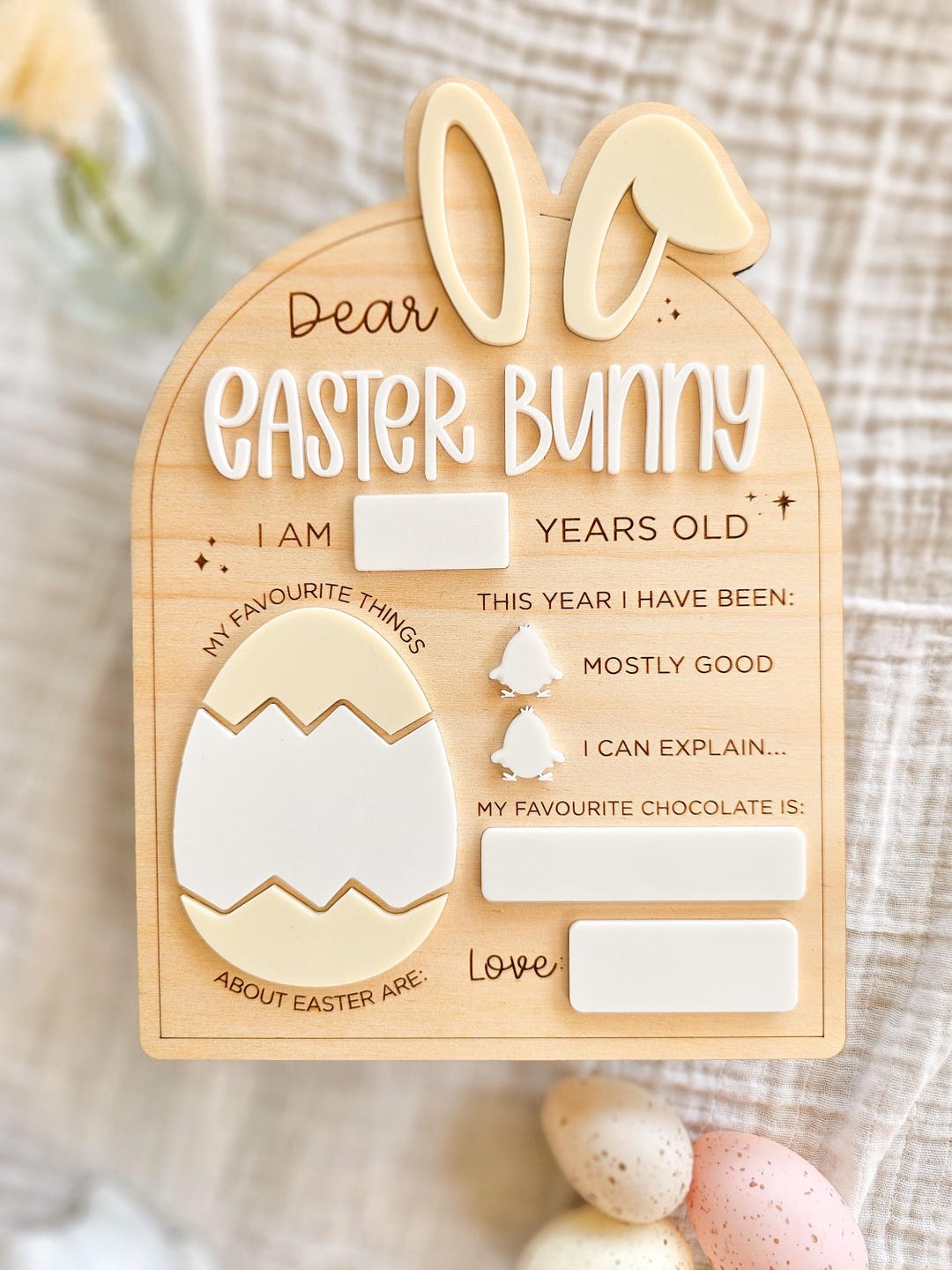 Dear Easter Bunny Letter Board - Etsy Australia