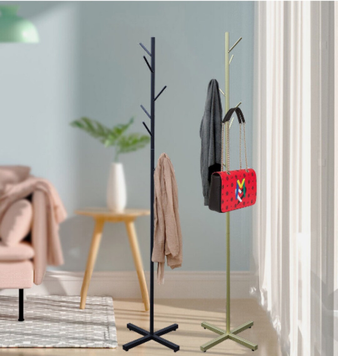 Metal 7 Hooks Freestanding Coat Hanger Stand Coat Rack Hat - Etsy