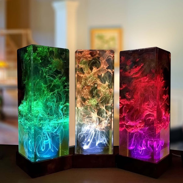 Epoxy Wood Lamp - Etsy