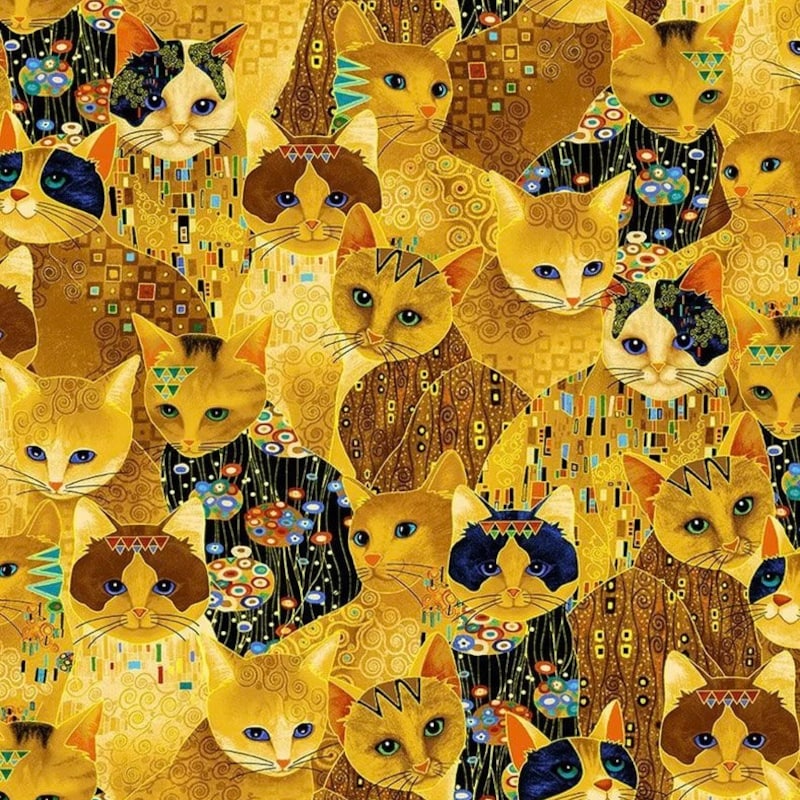 Cat Fabric - Etsy