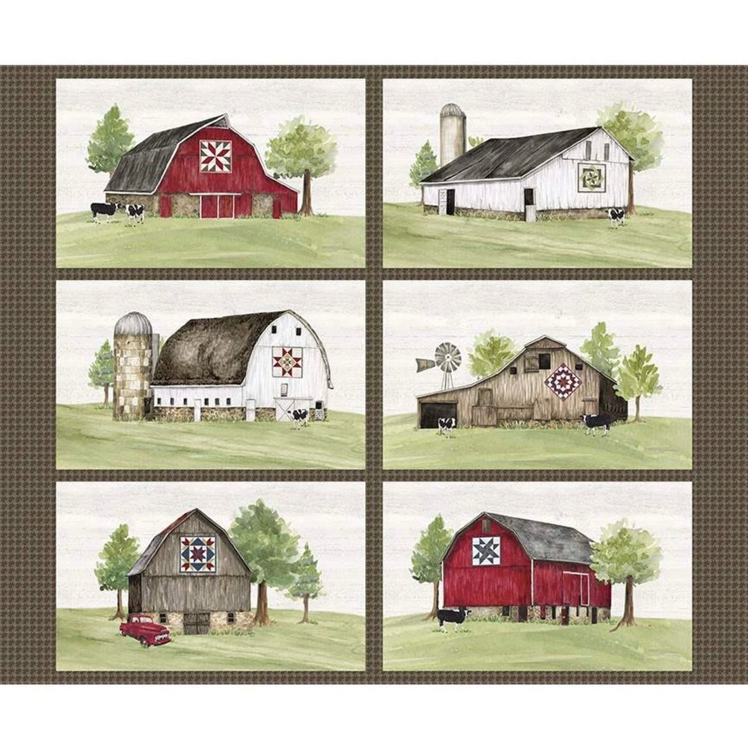 Barn Quilts Placemat Panel PD11054 by Riley Blake Designs, DIGITALLY ...