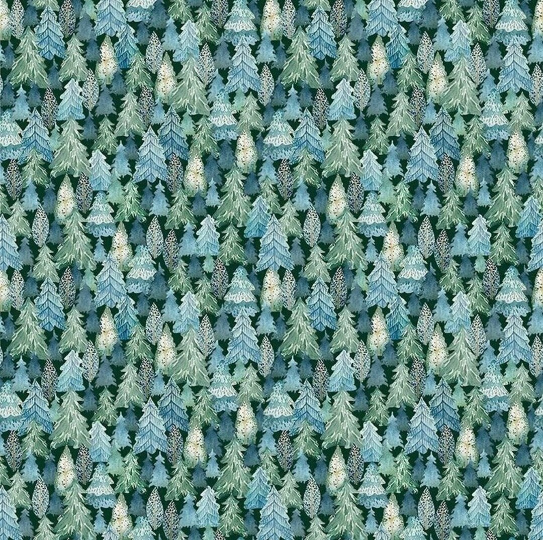 Frosty Fun Arctic Evergreen Trees Nature CD2239 Green, Timeless ...