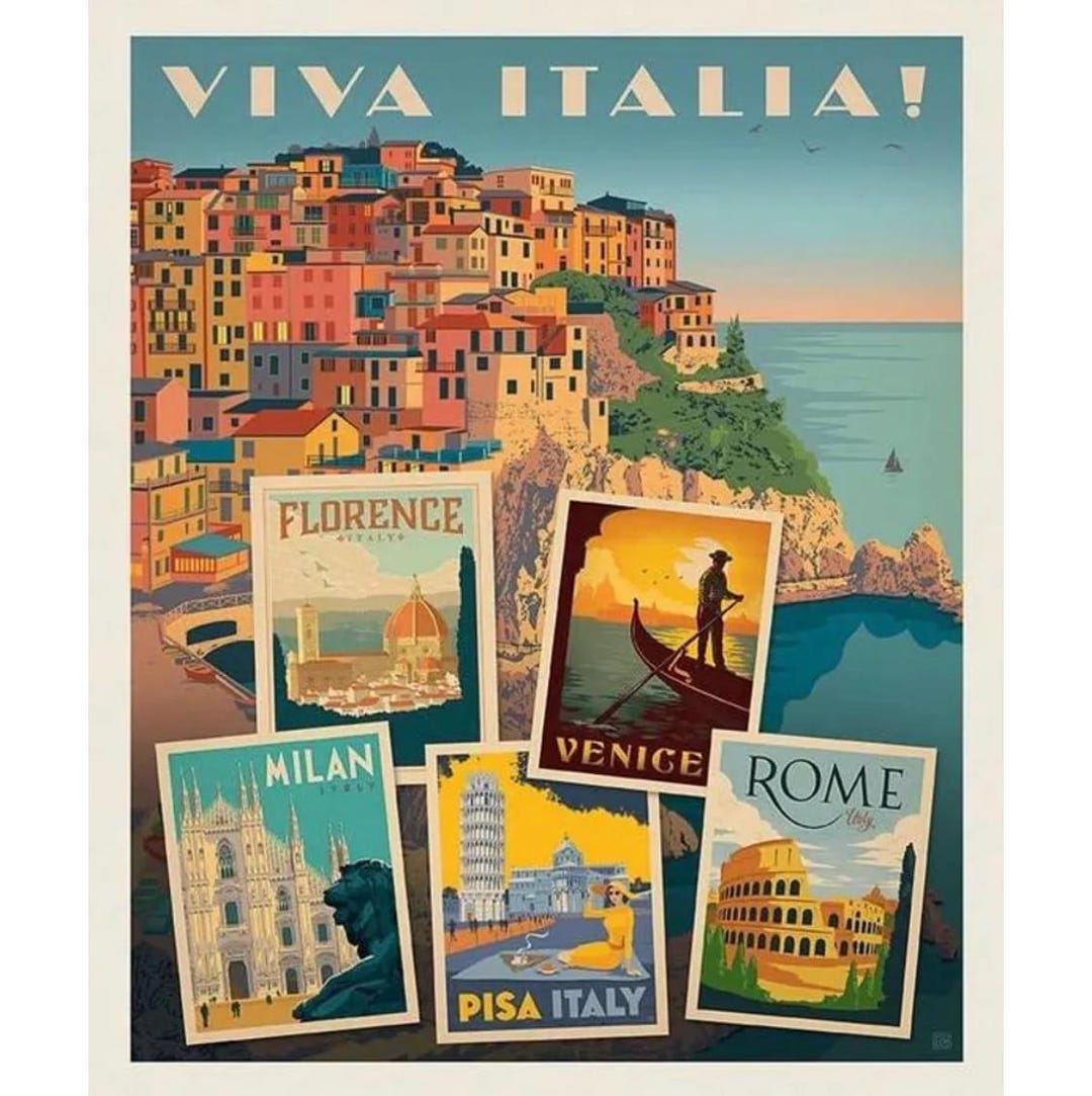 Destinations Viva Italia Poster PANEL by Anderson Design Group for Riley Blake Approximately 36 ...