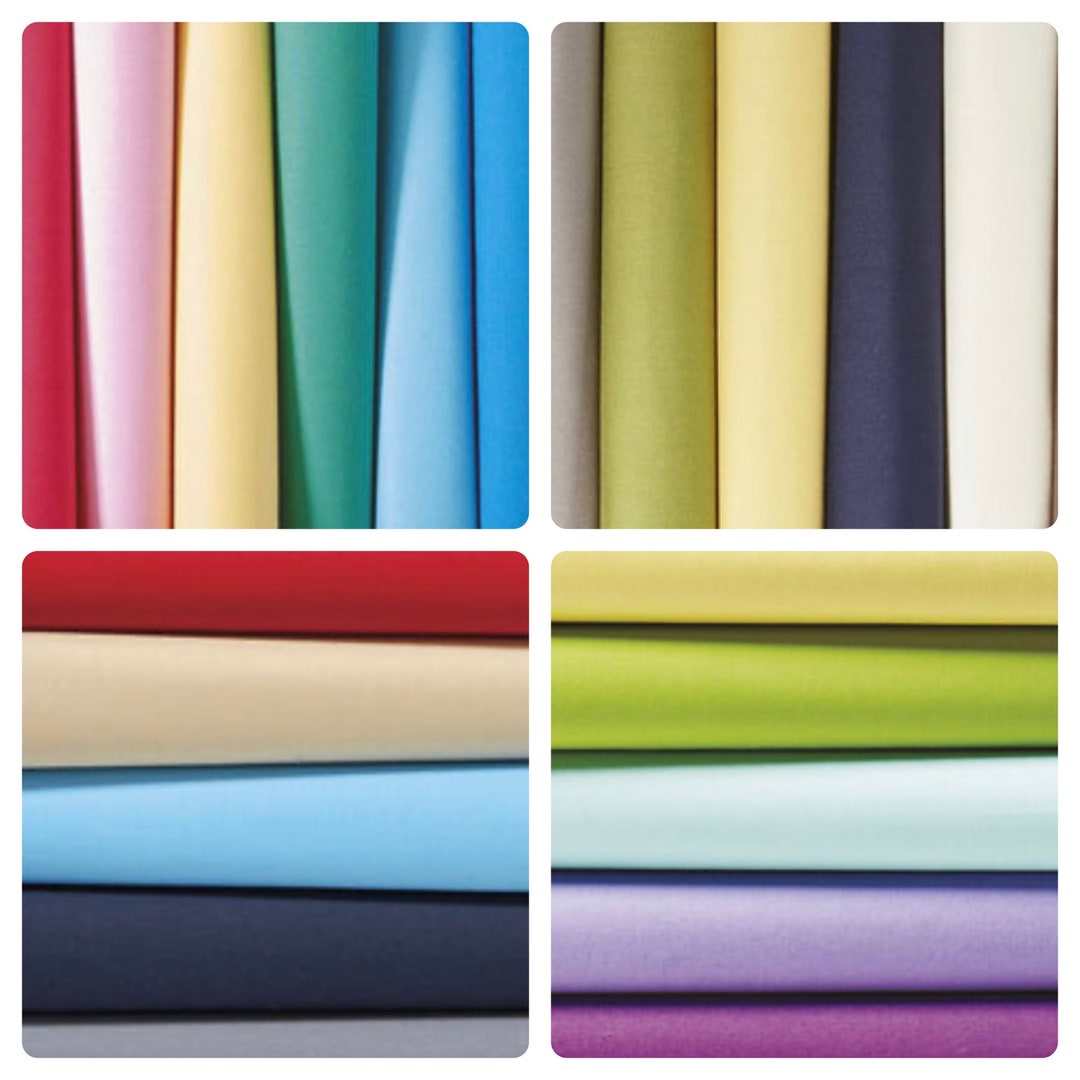 100% Cotton Solid Colour Fabrics, Assorted Colours Cotton Fabrics - Etsy
