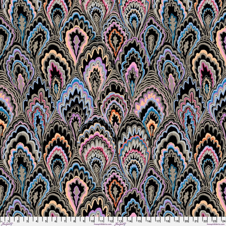 Marble Scallops Black PWGP207 Kaffe Fasset Fabric, Quilting 100% Cotton ...