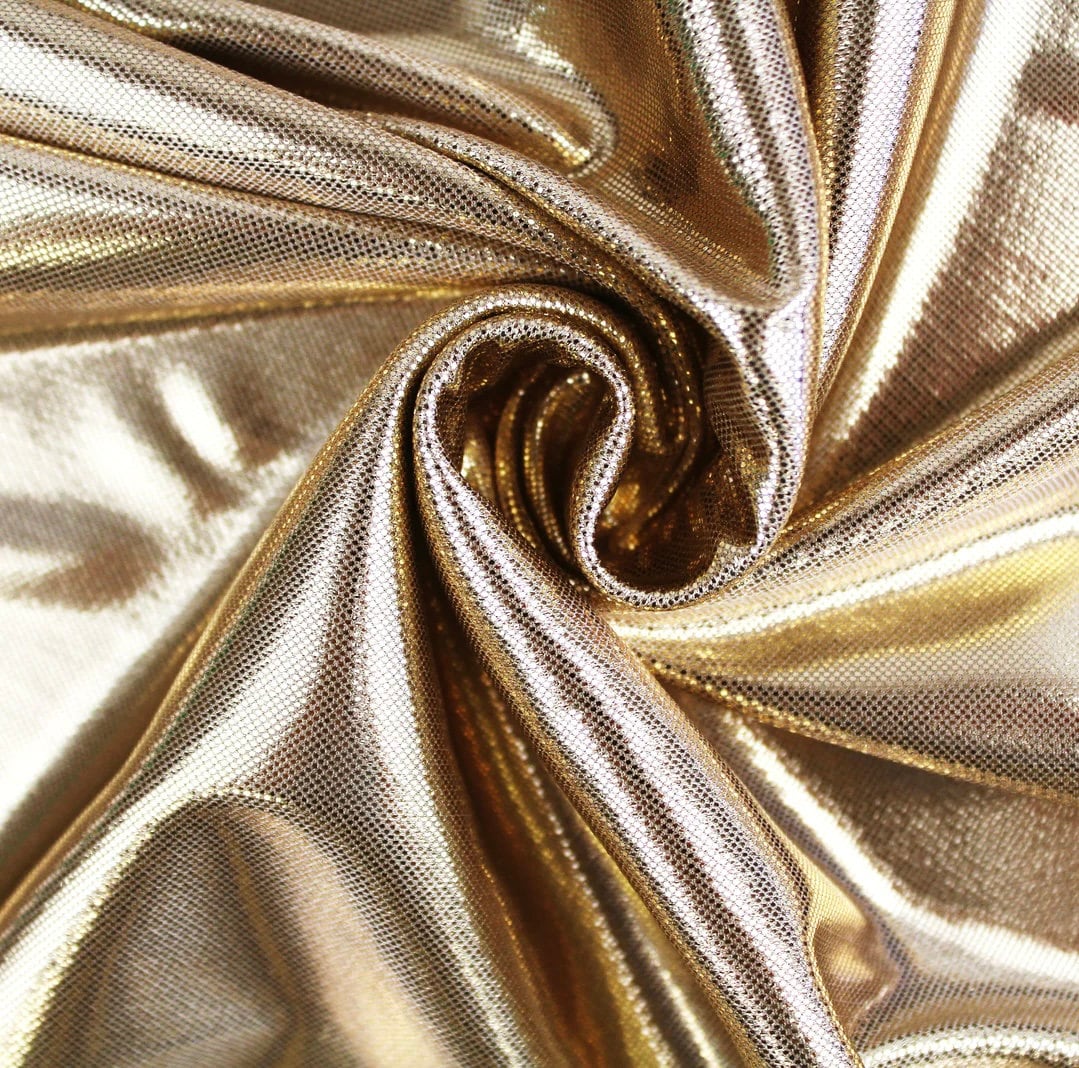 Gold 100% Polyester Fabric - Etsy