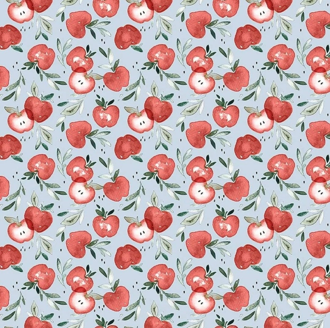 Storybook Farm Plume Apples Fabric, Apples Fabric, Dear Stella Cotton ...