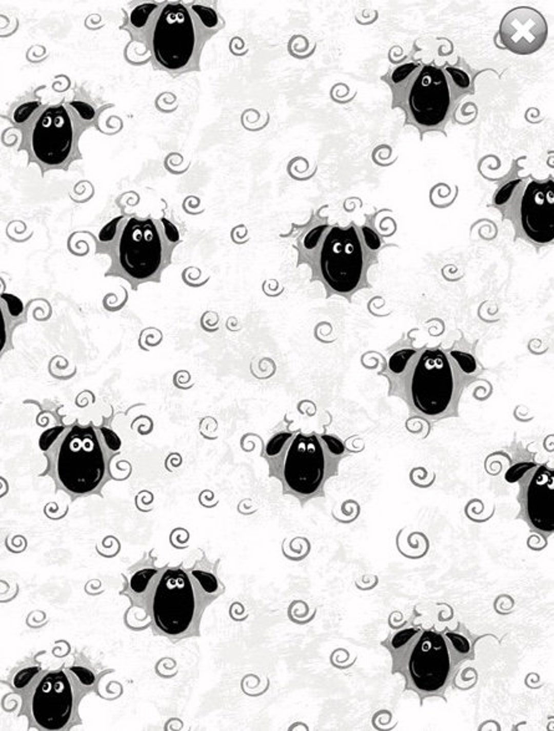 Sheep Cotton Print Fabric, Lewe the Ewe Susybee Fabric, Quilting Panel ...