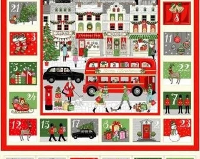 Extreme Santa Advent Calendar Panel Cotton Fabric, Extreme Santa ...