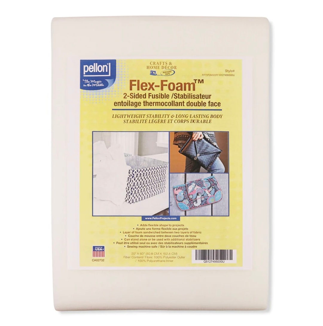 Pellon Flex Foam 2 Sided Fusible Stabilizer, Foam Padding Sewing ...