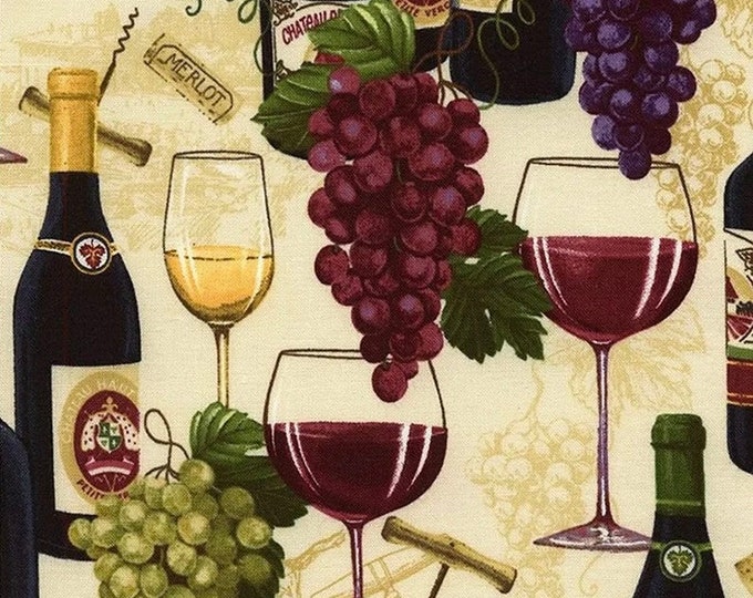 Wine Fabric, Vineyard Fabric Timeless Treasures Wine Tasting With ...