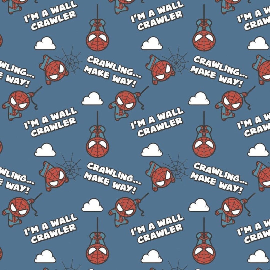 Character Nursery Spidey Crawler Fabric, Spider-man Fabric, 100% Cotton ...