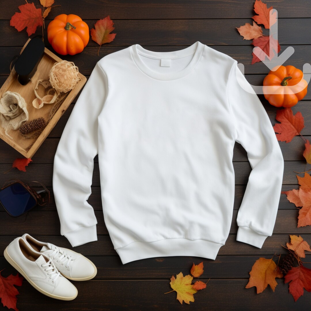 Gildan 18000 White Mockup, Flat Lay Mockup, Gildan Mock Up, Sweatshirt ...