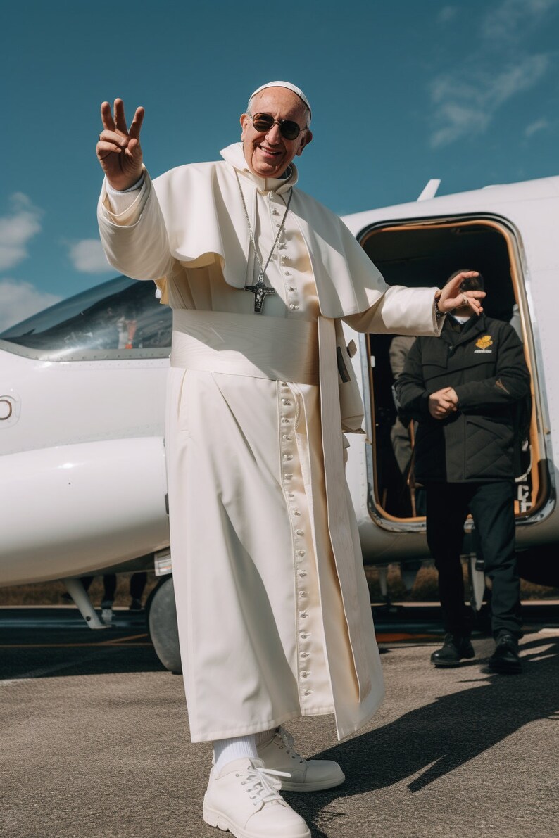 25 AI Viral Photos of Pope Francis in a White Puffer Jacket - Etsy Canada