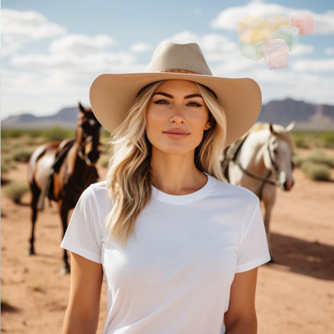 Cowgirl Mockup, Bella Canvas 3001 Mockup, Western Mock, Model Mock Up ...