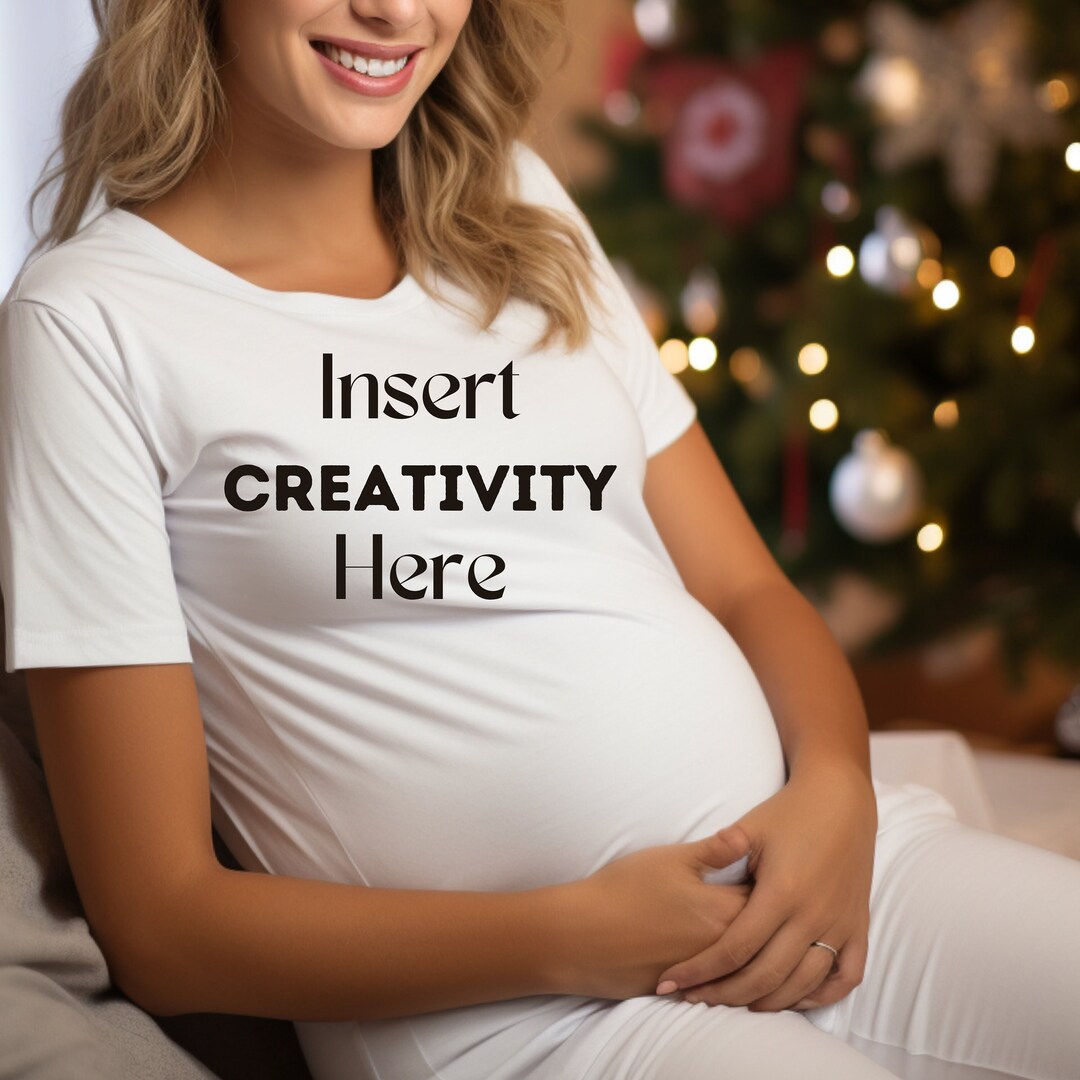 64000 Maternity Mockup, Pregnant Mock Up, White Tshirt Mockup, Pregnant ...