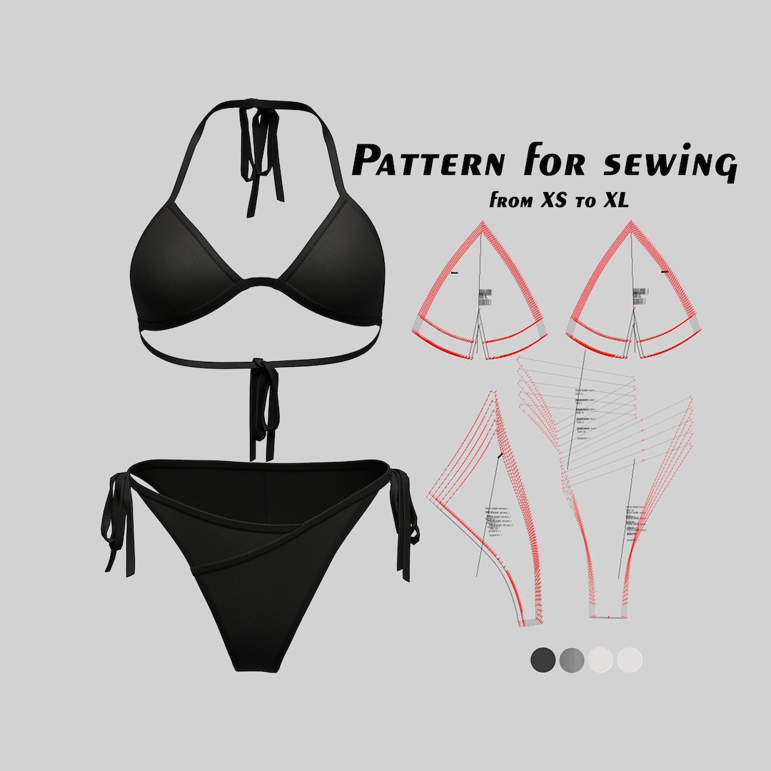 Pattern for Sewing a Two-piece Swimsuit - Etsy