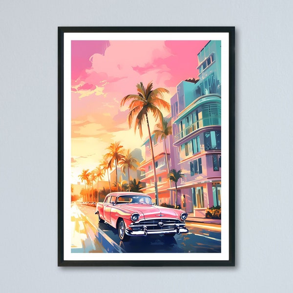 Retro Miami Decor - Etsy
