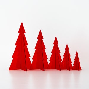 Set of 5 Christmas Tree - FREE SHIPPING - Etsy