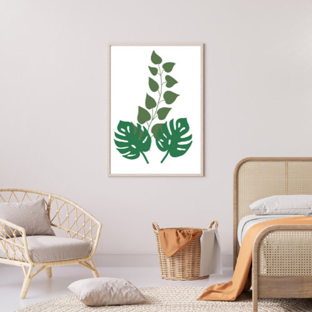 Leaf Wall Art Digital Download Instant 8.5x11inches/18x24inches Room ...