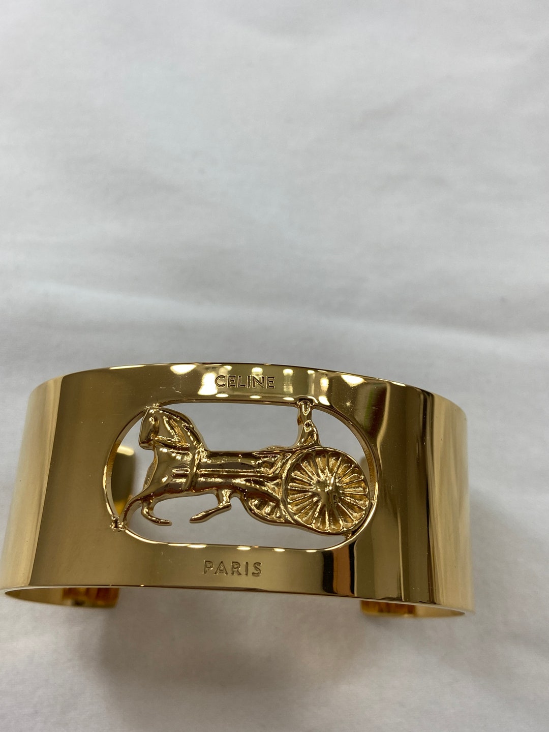 Vintage Celine Gold Bangle/bracelet - Etsy
