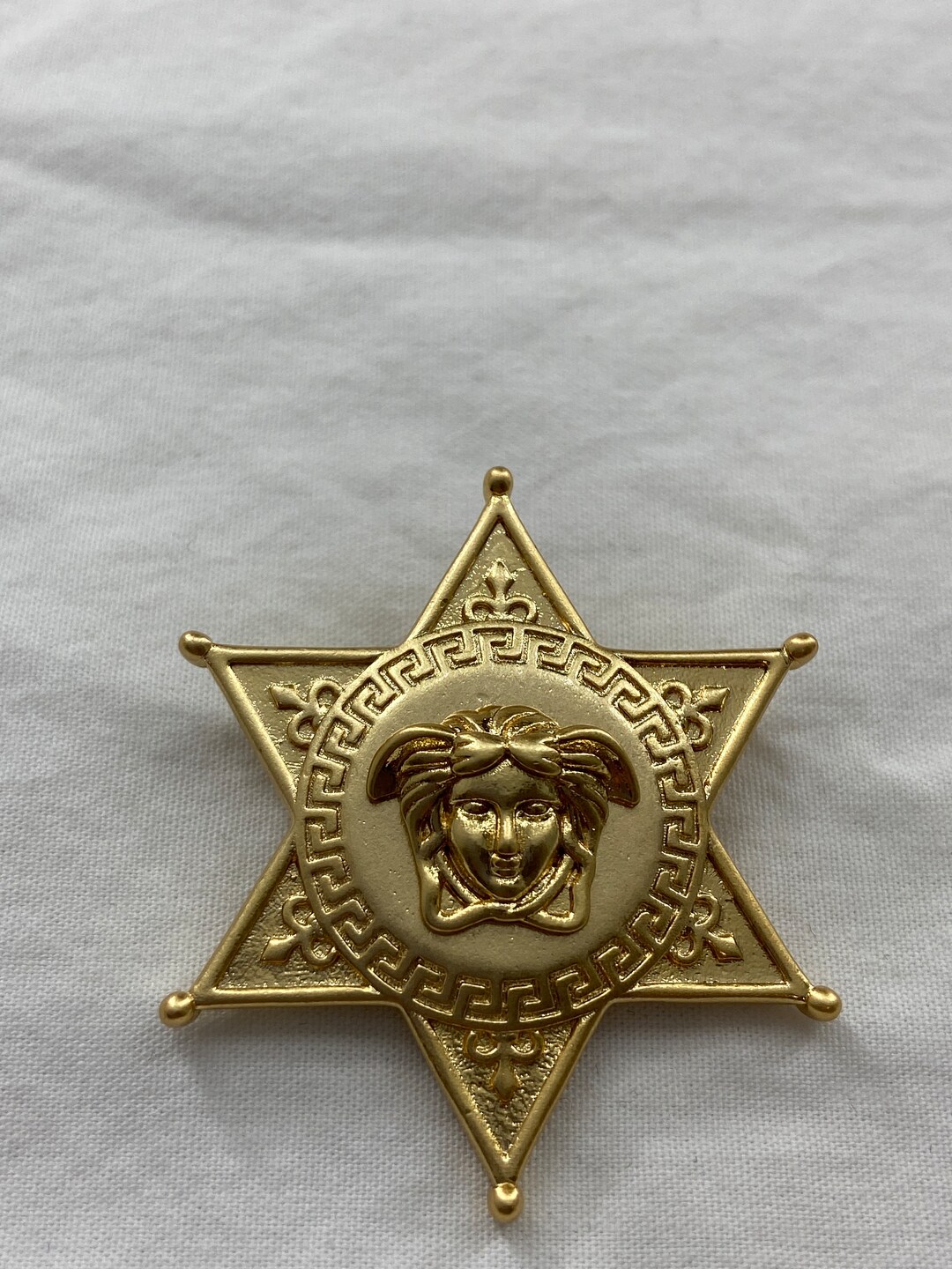 Vintage Versace Hold Sheriff Badge Brooch - Etsy