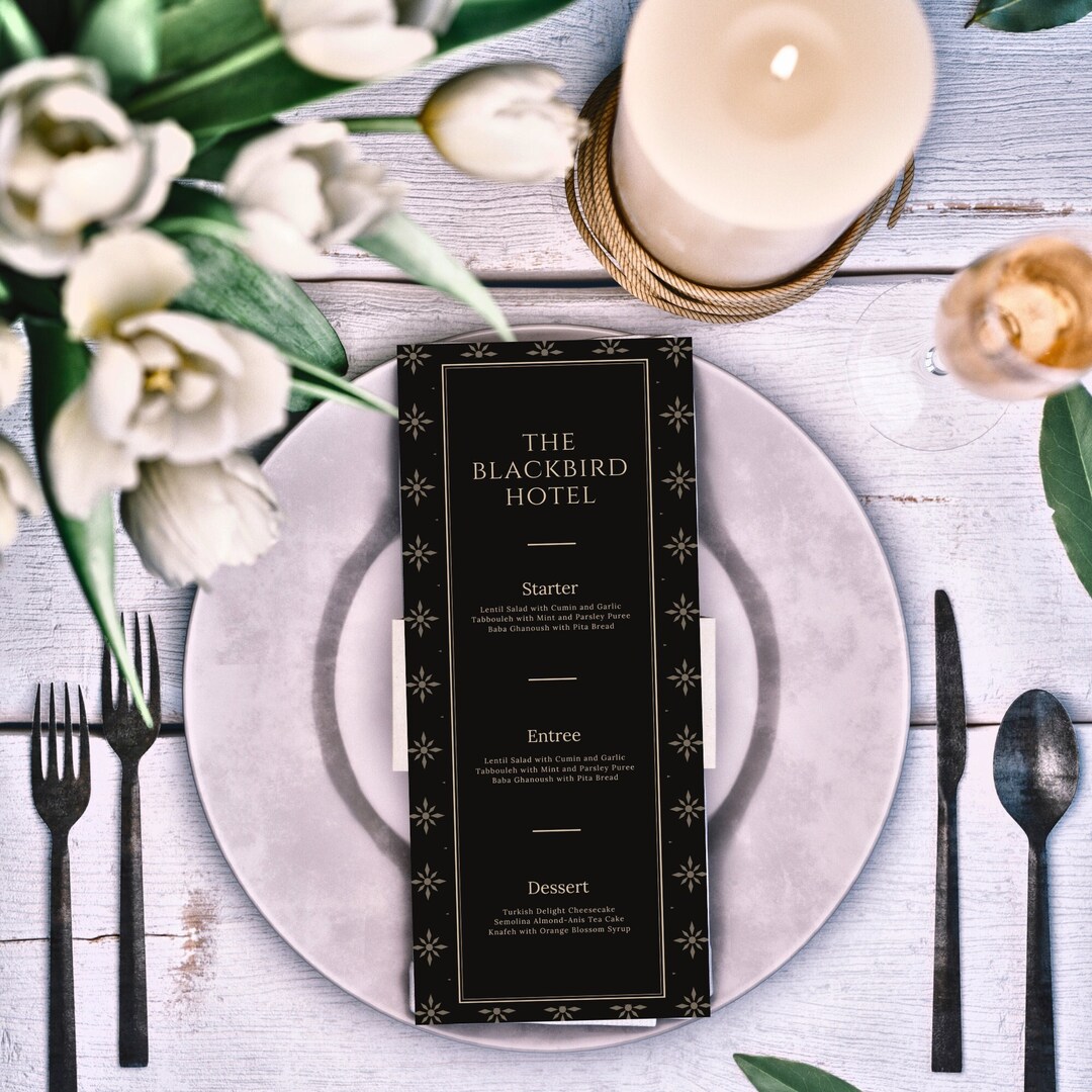 Wedding Dinner Menu, Dinner Menu, Dinner Menu Template, Dinner Menu Pdf ...