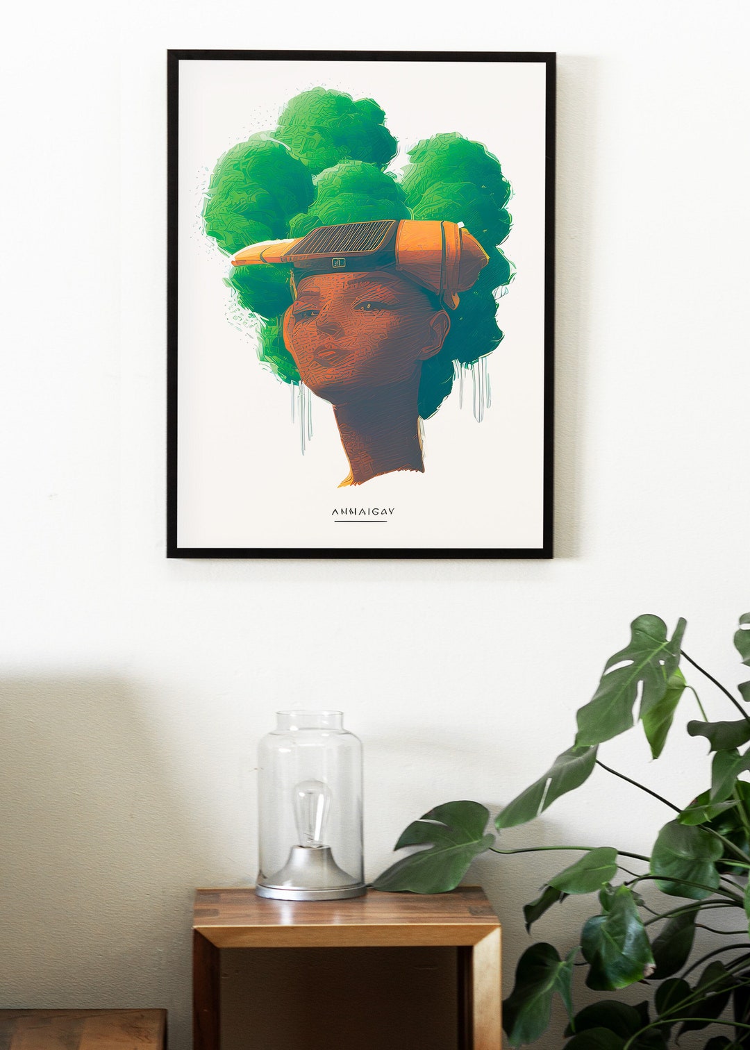 Woman Face Poster Woman Face Illustration Woman Portrait - Etsy