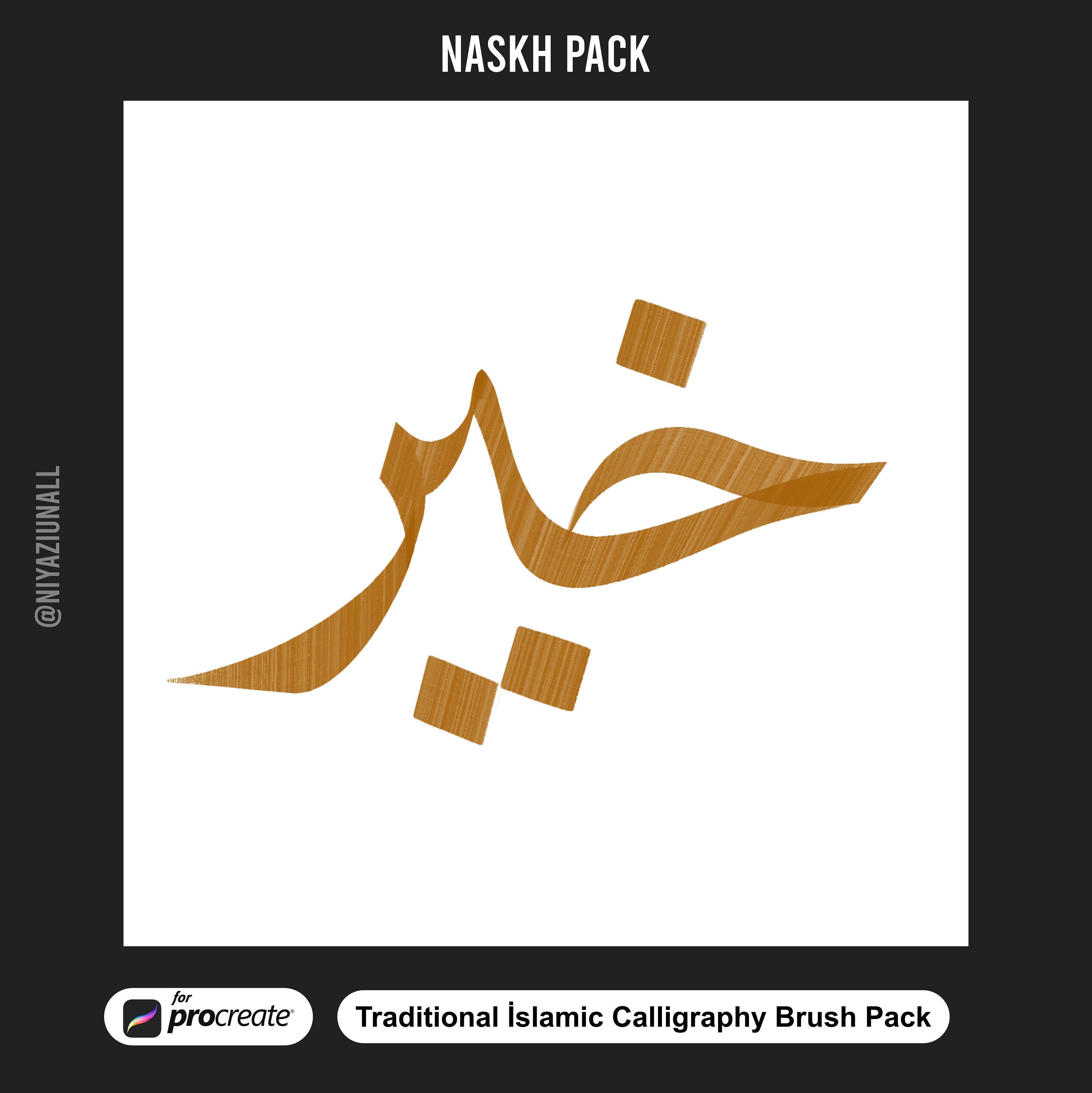 Traditionalhand Islamic Calligraphy Naskh Pack Brush for Procreate - Etsy