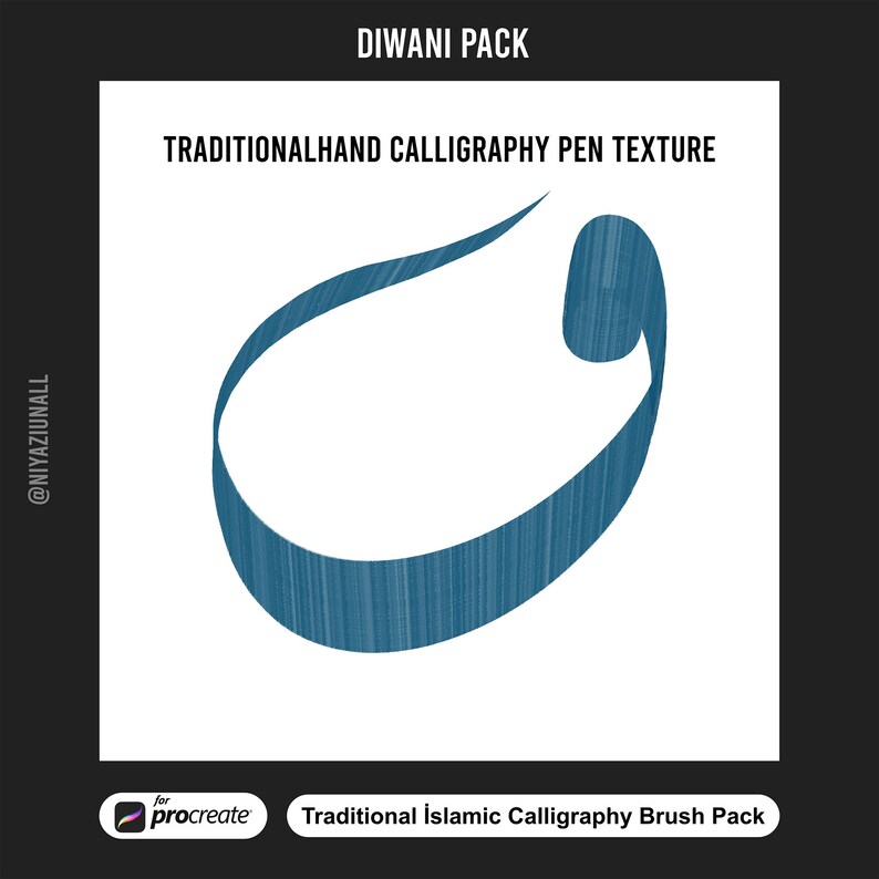 Traditionalhand Arabic Calligraphy Diwani Pack Brush for Procreate - Etsy