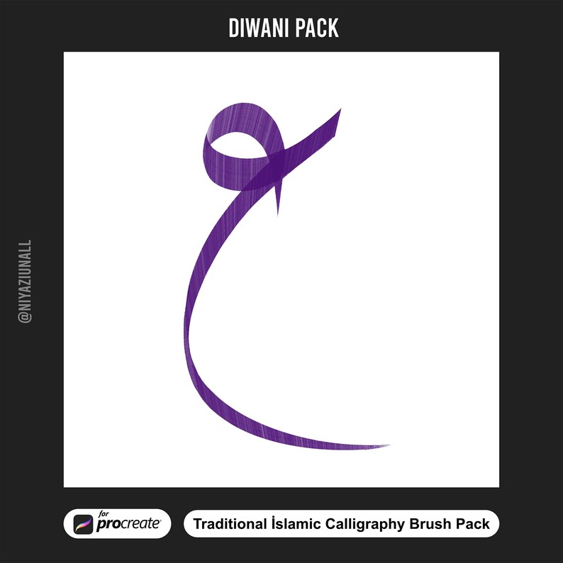 Traditionalhand Arabic Calligraphy Diwani Pack Brush for Procreate - Etsy