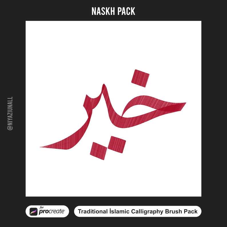 Traditionalhand Islamic Calligraphy Naskh Pack Brush for Procreate - Etsy
