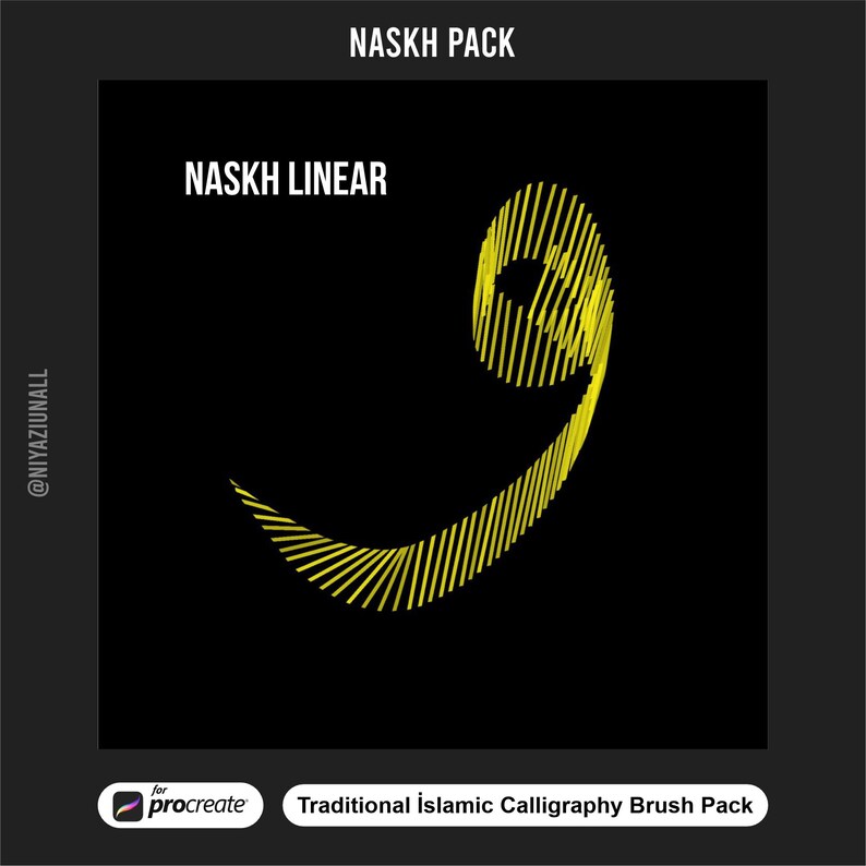 Traditionalhand Islamic Calligraphy Naskh Pack Brush for Procreate - Etsy