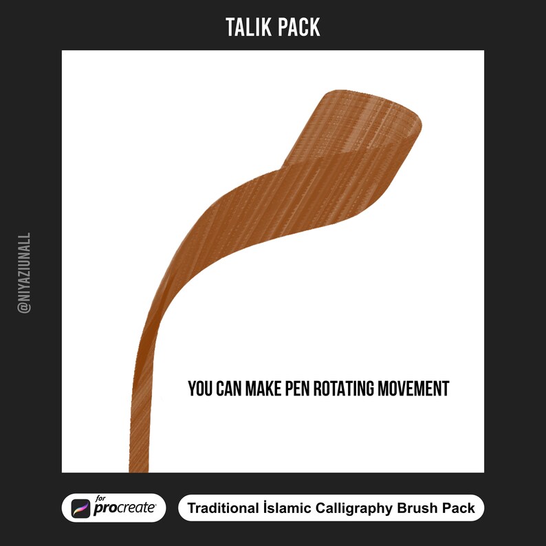 Traditionalhand Arabic Calligraphy Talik Pack Brush for Procreate - Etsy