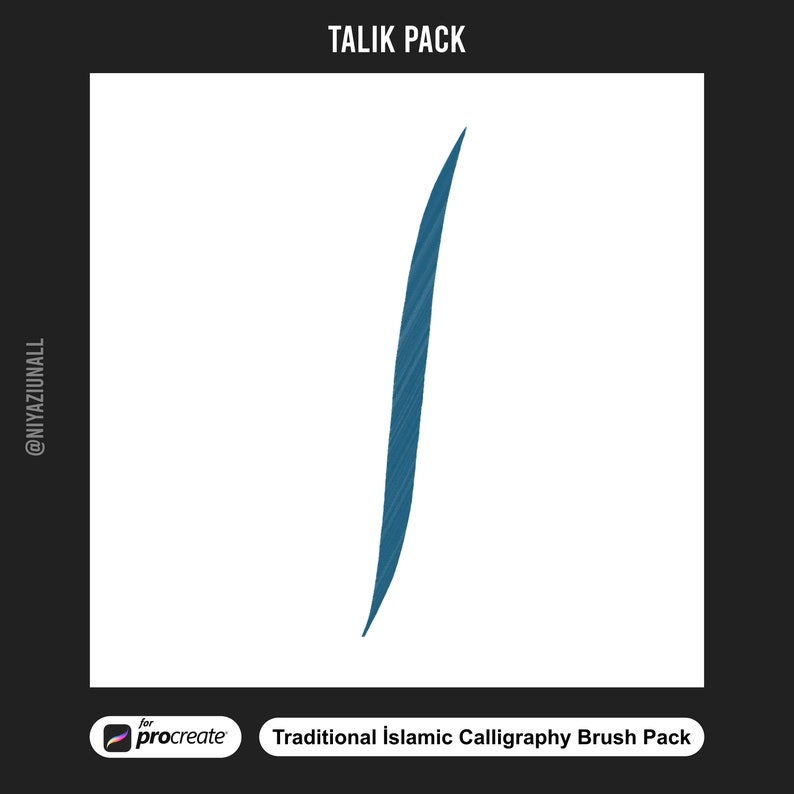 Traditionalhand Arabic Calligraphy Talik Pack Brush for Procreate - Etsy