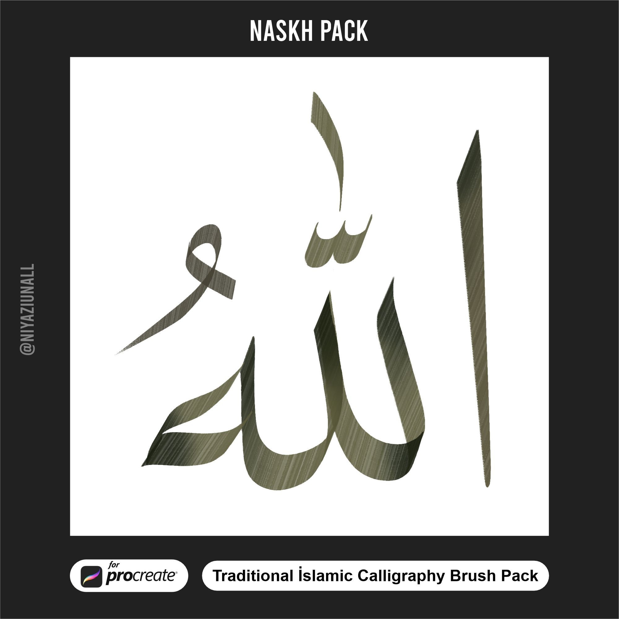 Traditionalhand Islamic Calligraphy Naskh Pack Brush for Procreate - Etsy