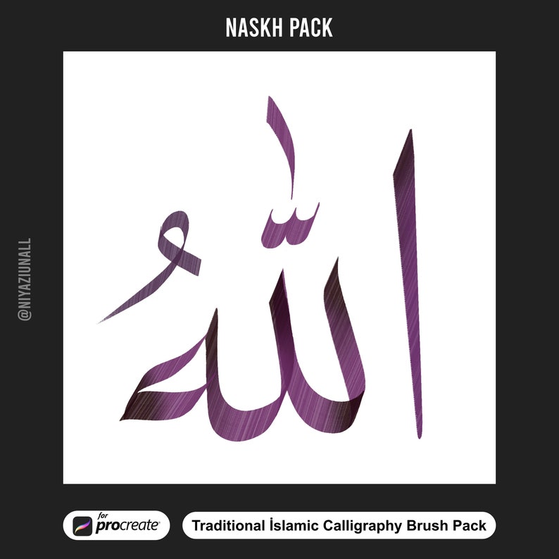 Traditionalhand Islamic Calligraphy Naskh Pack Brush for Procreate - Etsy