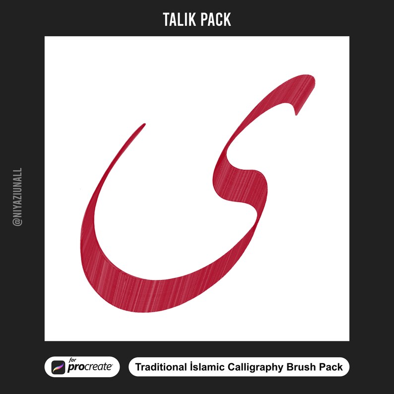 Traditionalhand Arabic Calligraphy Talik Pack Brush for Procreate - Etsy