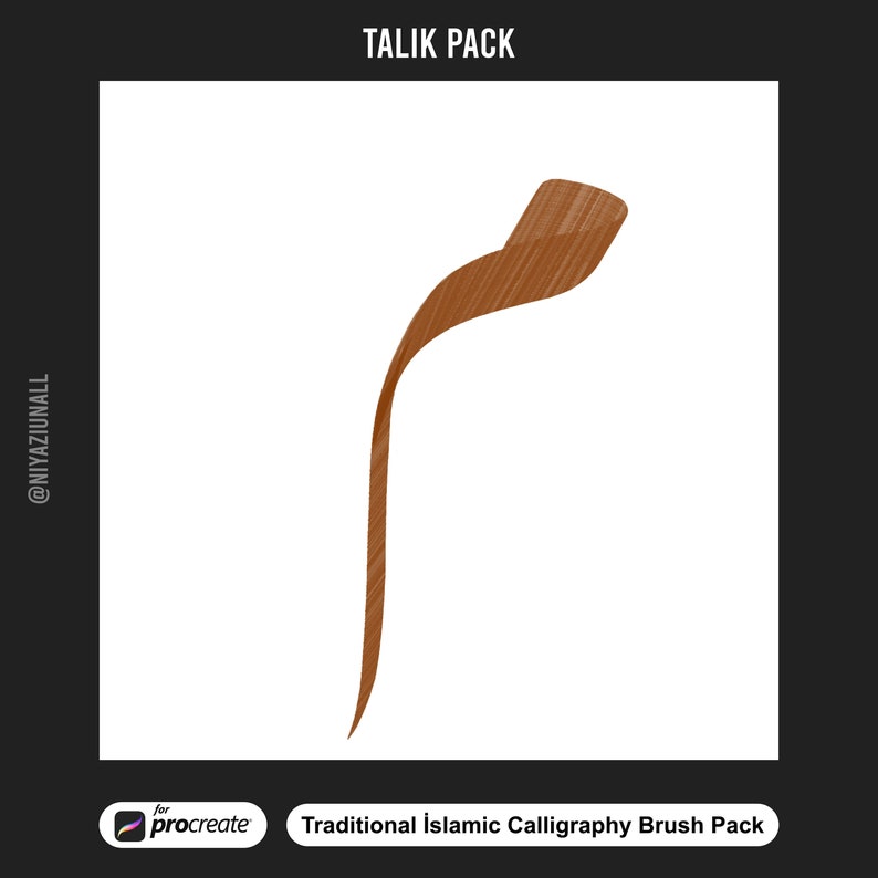 Traditionalhand Arabic Calligraphy Talik Pack Brush for Procreate - Etsy