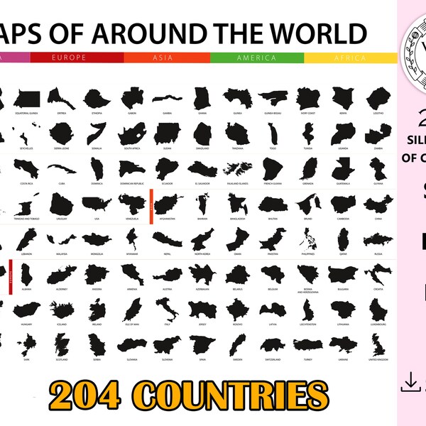 Kids World Map - Etsy